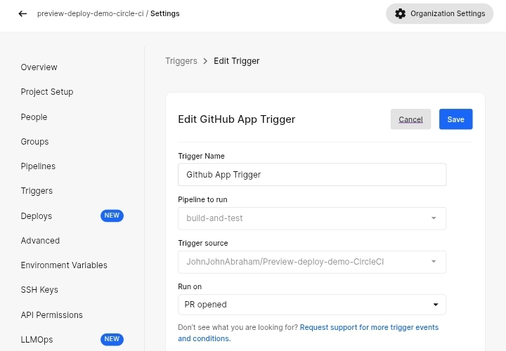 Set up preview deployments for pull requests using CircleCI and Vercel | CircleCI