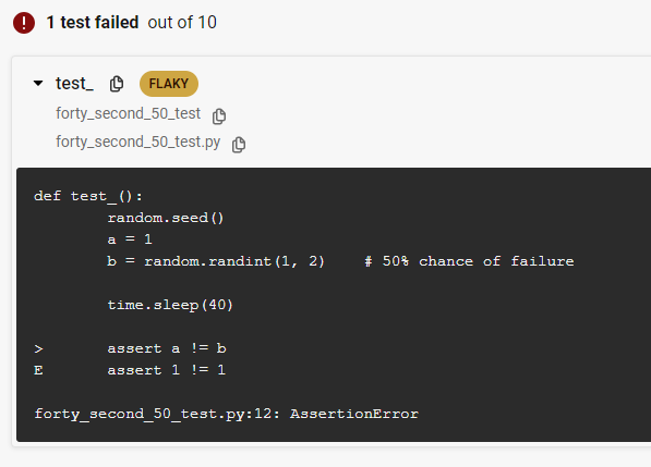 失敗したテストを再実行する