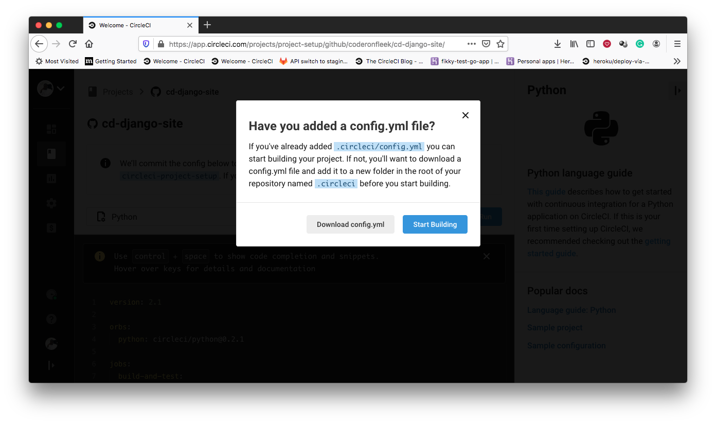 Django アプリケーションの継続的デプロイパイプラインの作成 | CircleCI