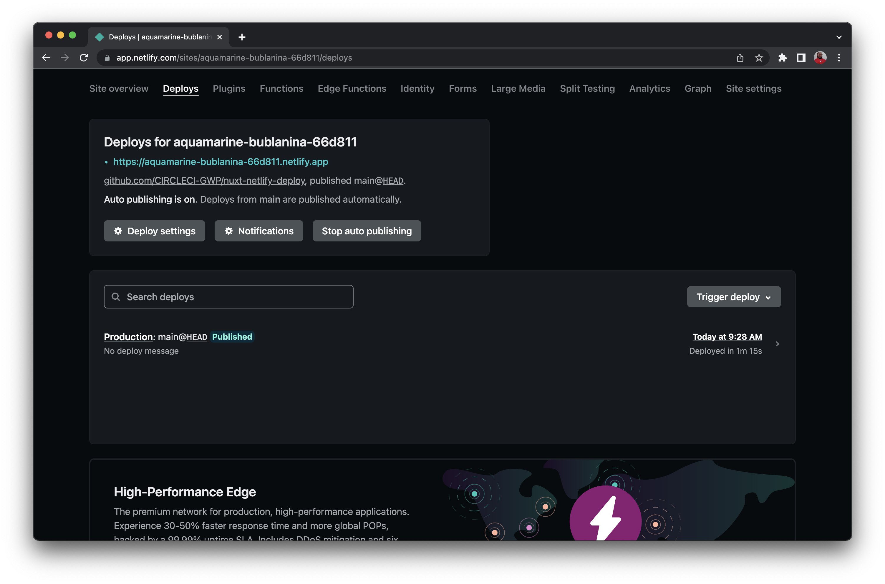 Build and deploy a Nuxt3 application to Netlify | CircleCI