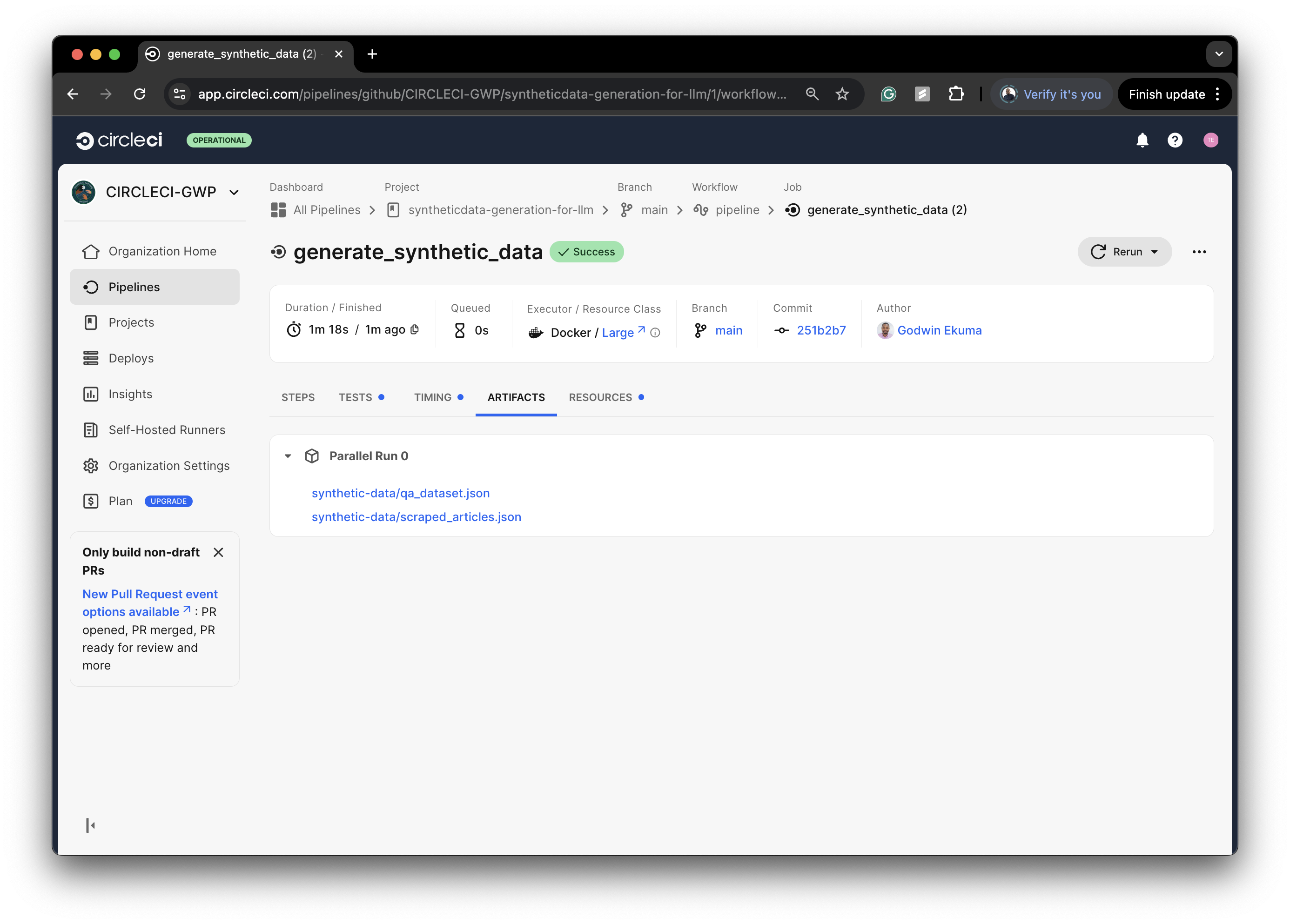 Real-time synthetic data generation for LLM training with CircleCI workflows | CircleCI