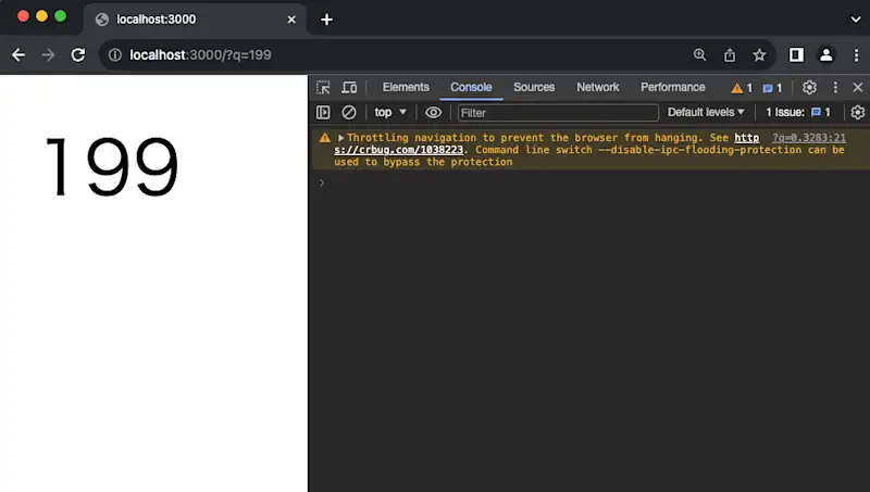`history.replaceState()` にはブラウザによって呼び出し回数制限がある