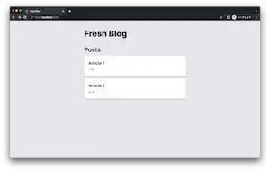Deno Web フレームワーク Fresh チュートリアル