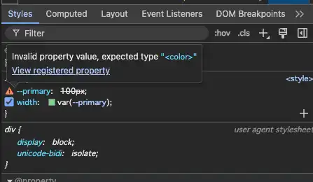 CSS の `@property` ルールでカスタムプロパティを定義する