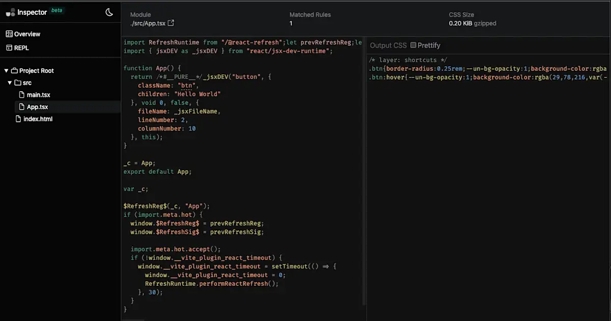 Atomic CSS エンジン - UnoCSS