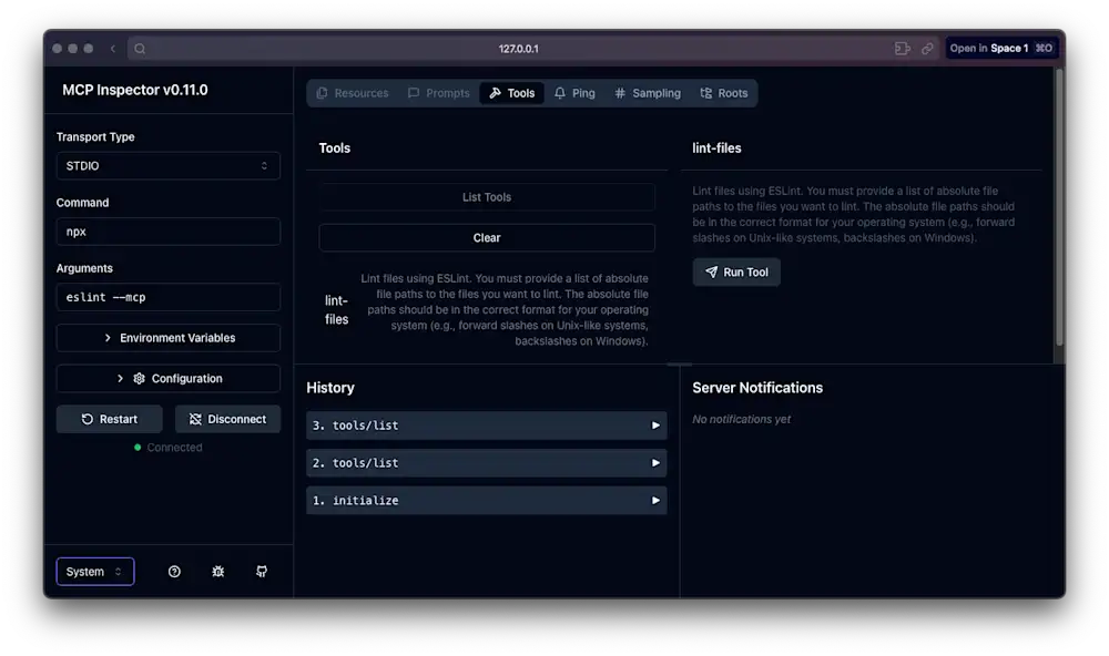 ESLint を MCP サーバーとして実行する