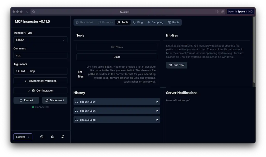 ESLint を MCP サーバーとして実行する