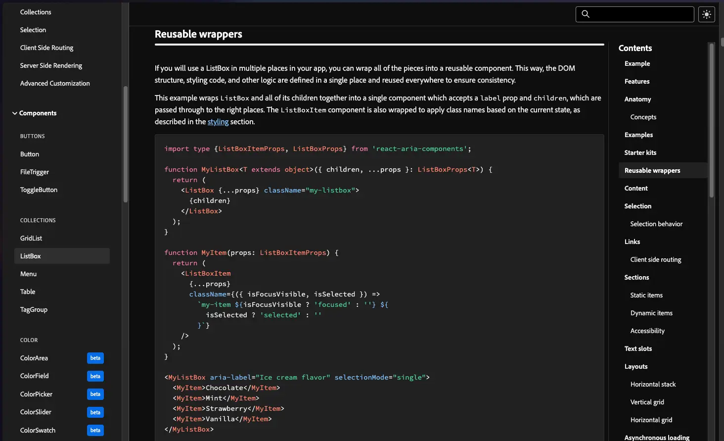 React Aria でアクセシブルなコンポーネントを作成する