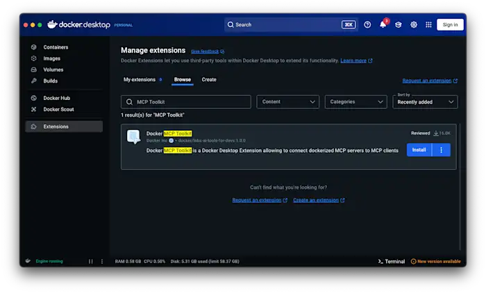 Docker の MCP Toolkit を試してみる