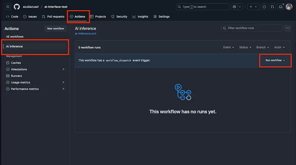 actions/ai-inference を使って GitHub Actions のワークフローから AI モデルを呼び出す