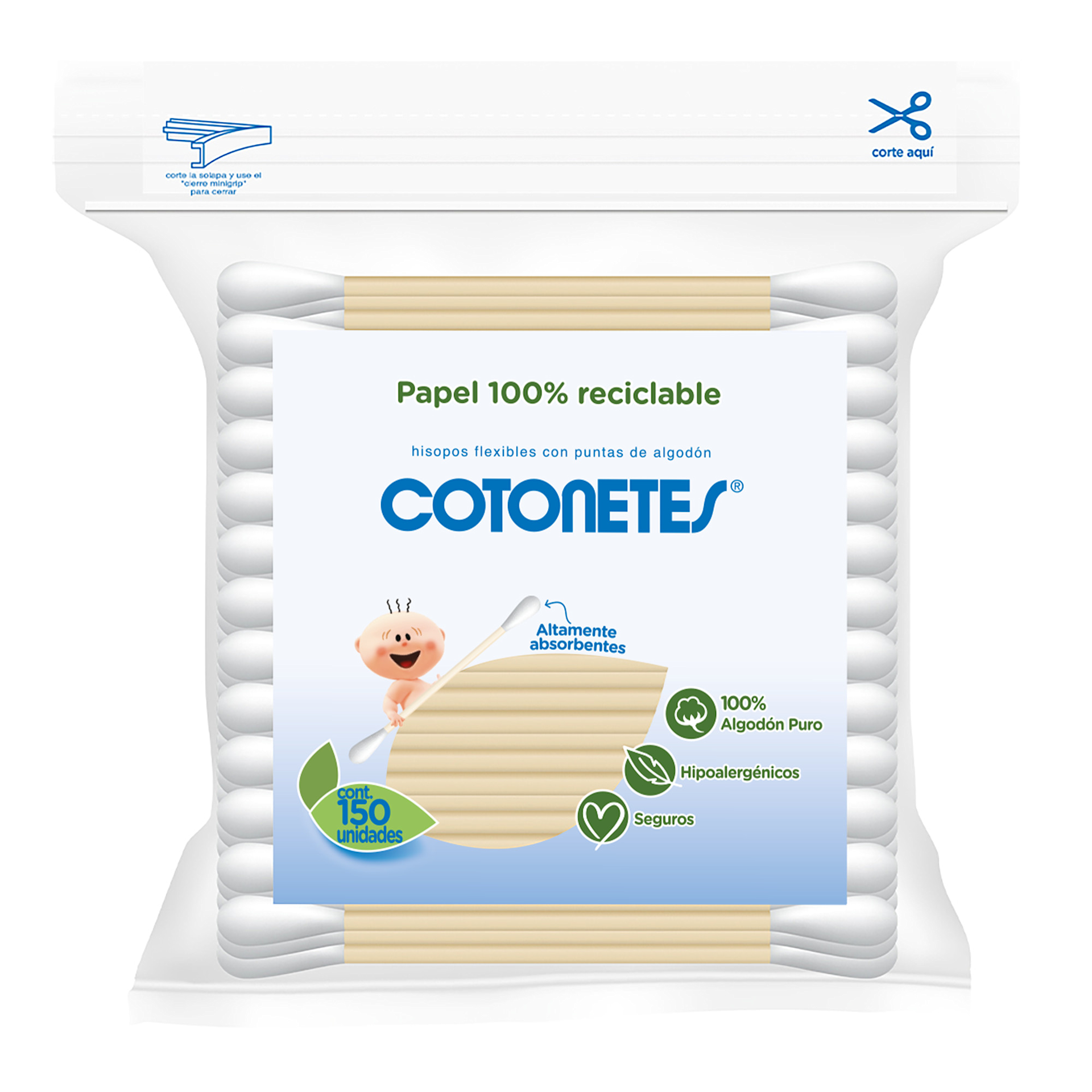hisopos cotonetes cotonetes son hechos con algodón 100 % natural para ...