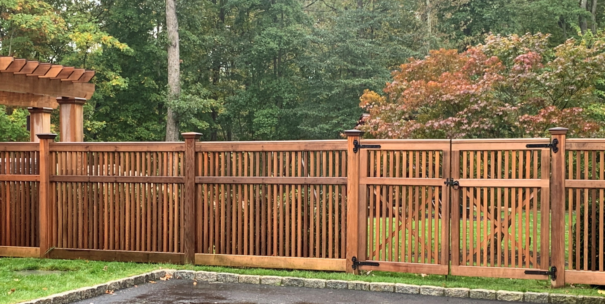 Craftsman Style Wood Fence 35 Modern Driveway Gate Ideas For