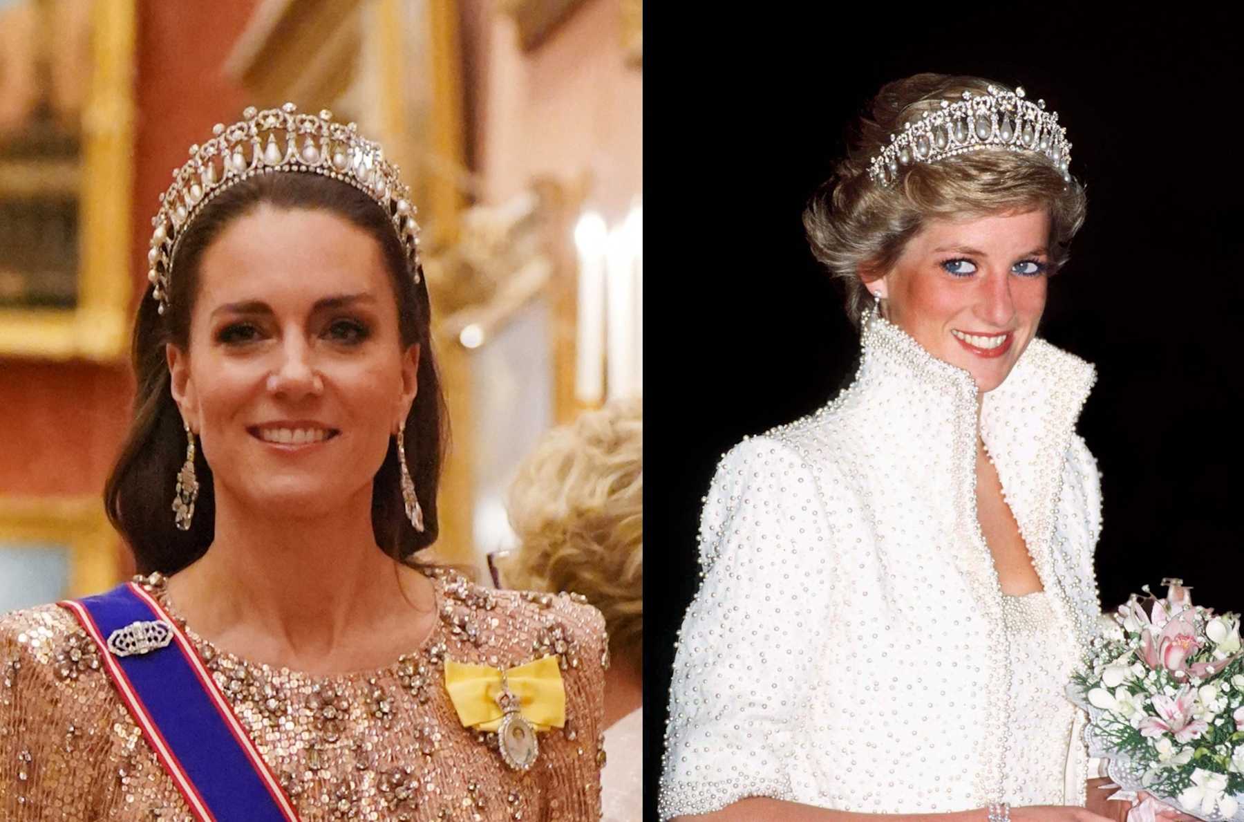 Kate Middleton Wears Princess Dianas Favorite Tiara At Buckingham