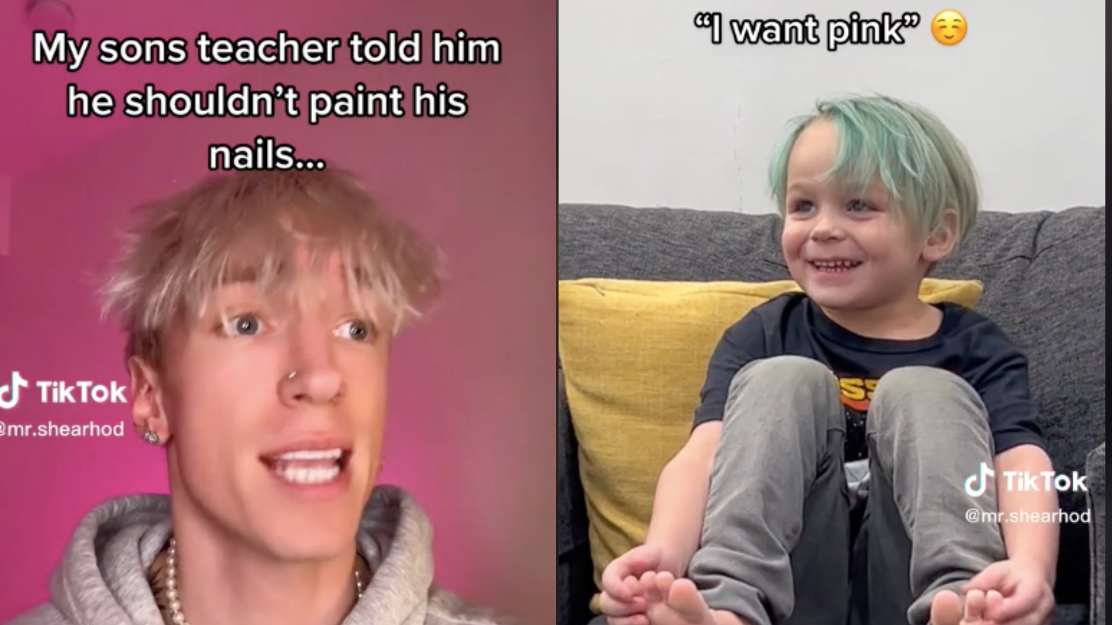 TikTok Dad Takes Toddler Son for a Mani-Pedi After Teacher Says Nail ...