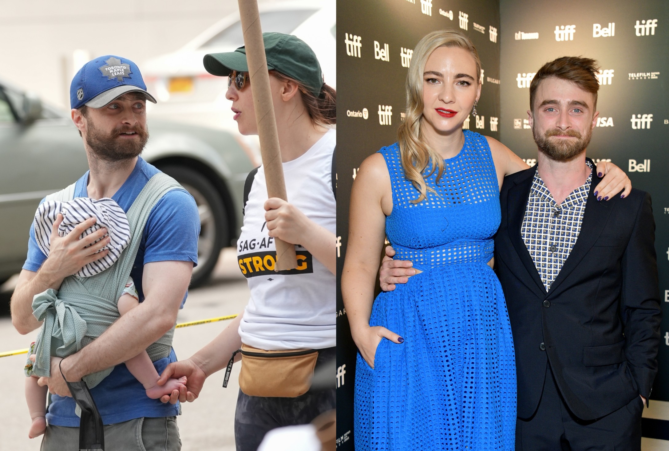 Daniel Radcliffe Spotted Babywearing Newborn at the Actors' Strike ...