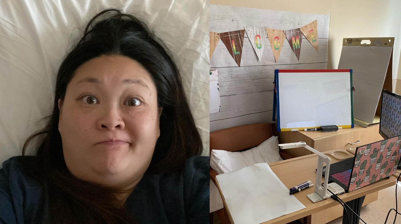 Dedicated Pregnant Teacher Holds Class From Hospital Bed To Support ...