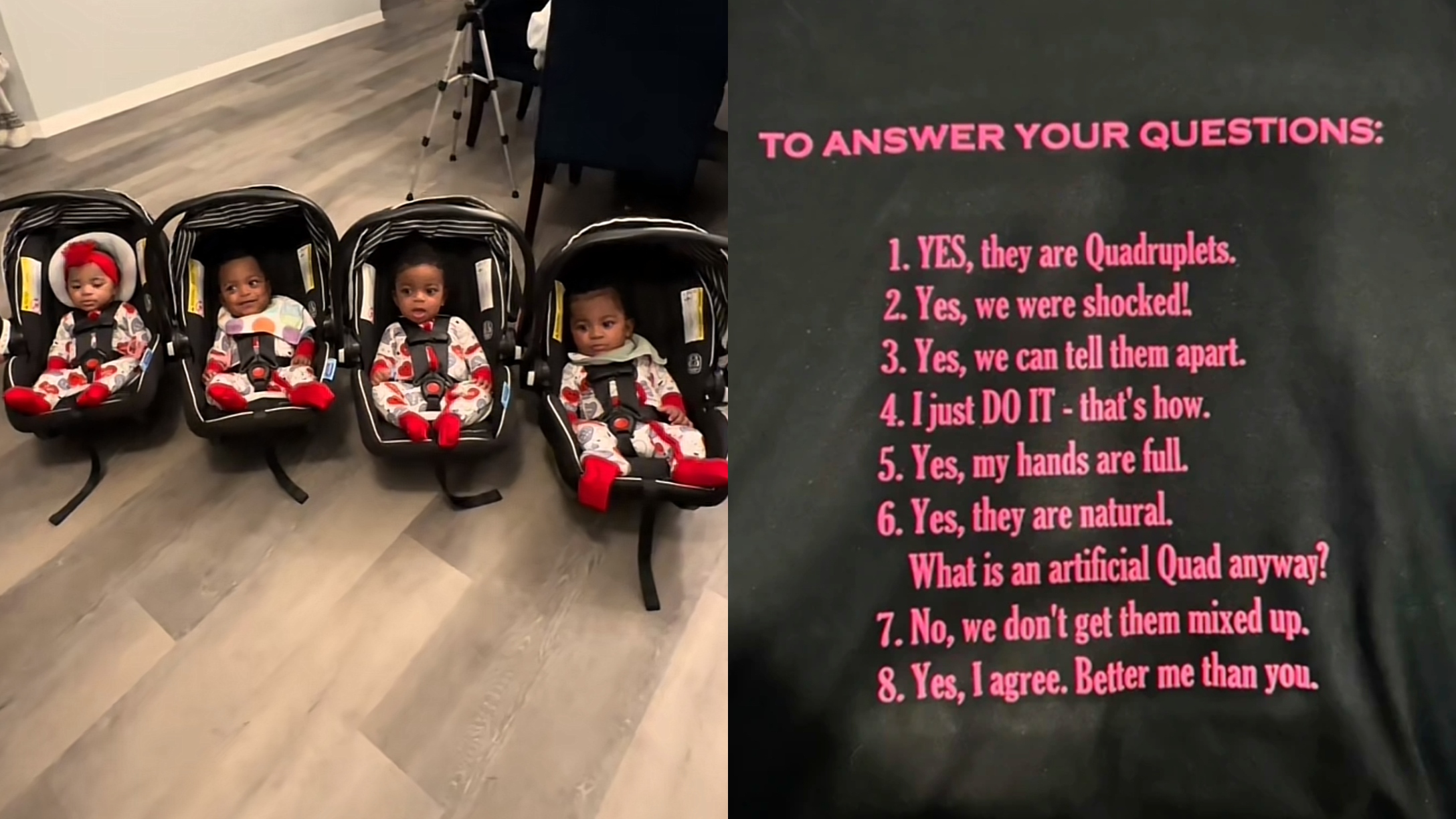 No More Questions: Mom of Quadruplets Wears Hilarious T-Shirt With All ...