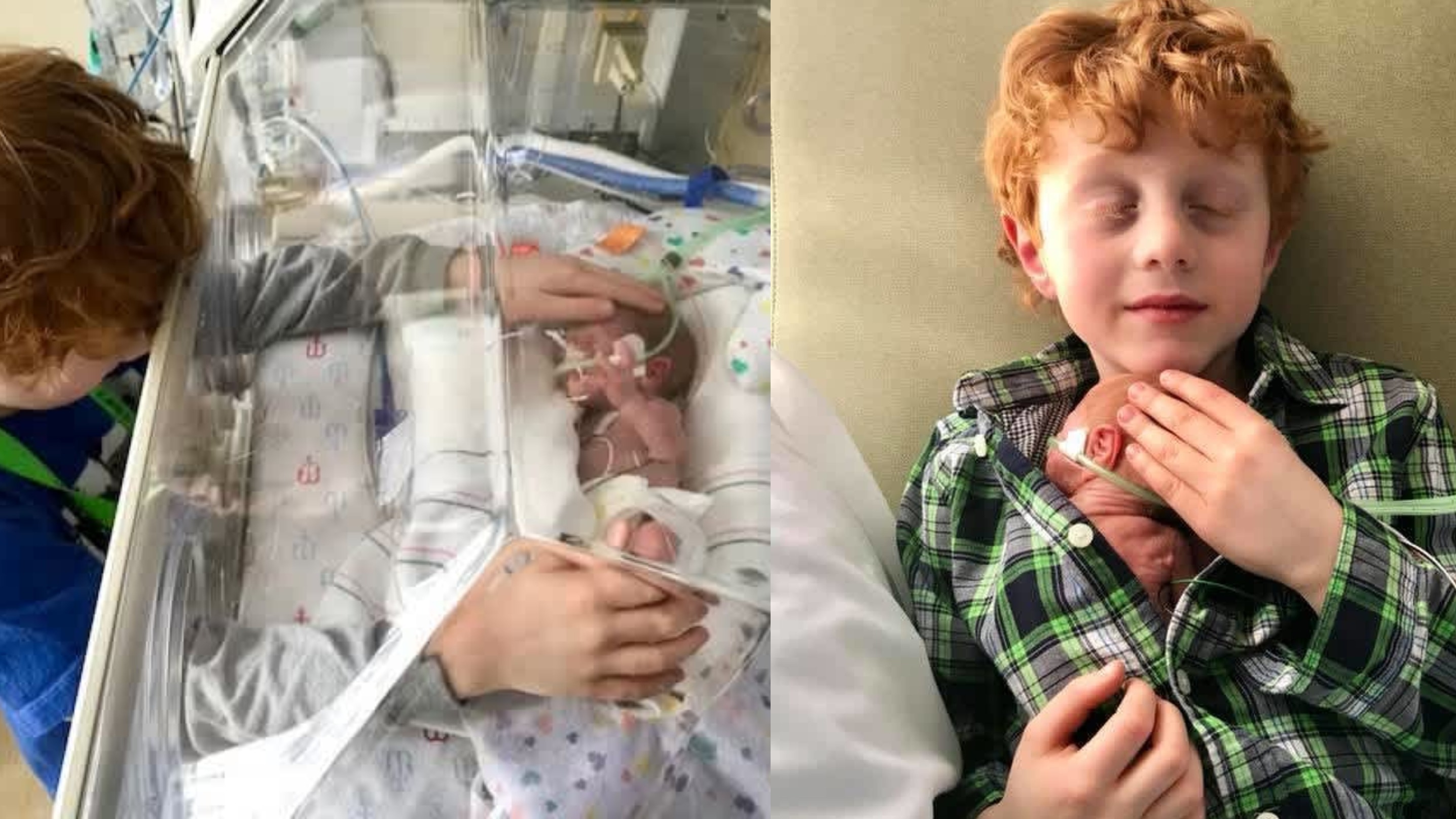 Brother Doing Skin-to-Skin With Newborn Is Melting Hearts | CafeMom.com