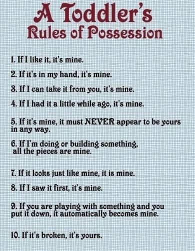'Toddler's Rules of Possession' Put the 'MINE' Phase Into Perspective ...