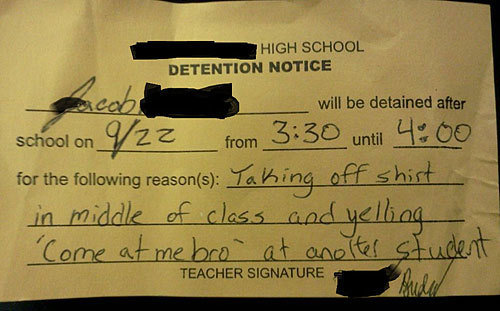 Detention In School