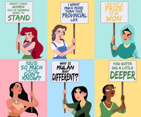 Artists Reimagines Disney Princesses as Feminist Activists | CafeMom.com