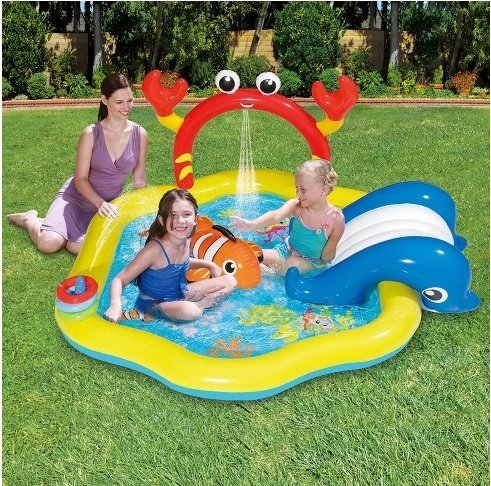 Cool Off 'Crabby' Kids With This $17 Splash Pad With Slide | CafeMom.com