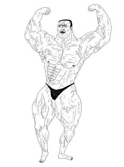 bodybuilder coloring pages
