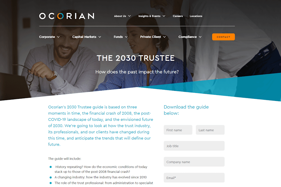 Looking to the future of private client services with Ocorian | Orchard PR