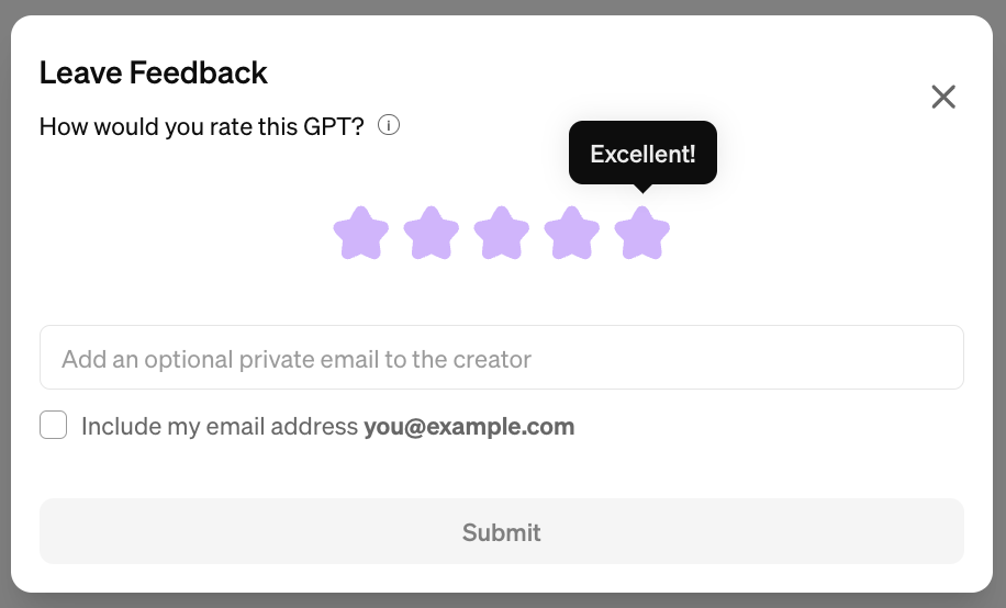 How do I rate a GPT? | OpenAI Help Center