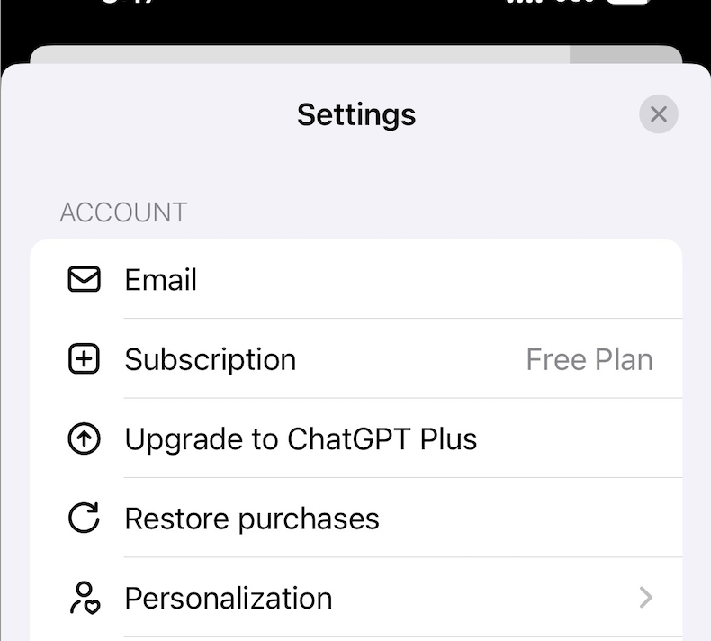 ChatGPT iOS app: Upgrading to a paid subscription | OpenAI Help Center