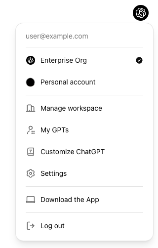 What is a ChatGPT Enterprise workspace? How can I switch workspaces ...