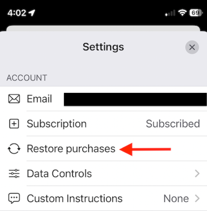 FAQ dell’app ChatGPT per iOS | OpenAI Help Center