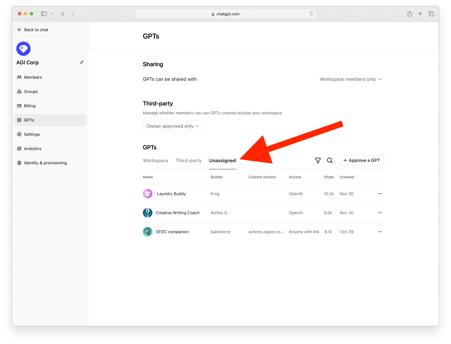 Shared edit access for custom GPTs | OpenAI Help Center