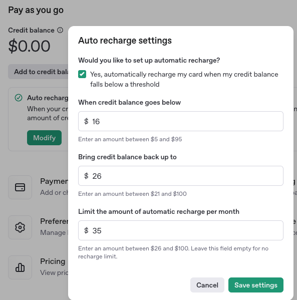 How can I set up prepaid billing? | OpenAI Help Center