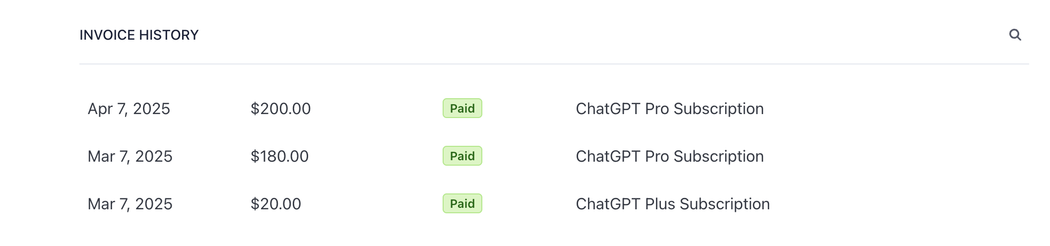 How can I find my past ChatGPT invoices? | OpenAI Help Center