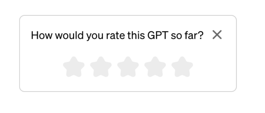 How do I rate a GPT? | OpenAI Help Center