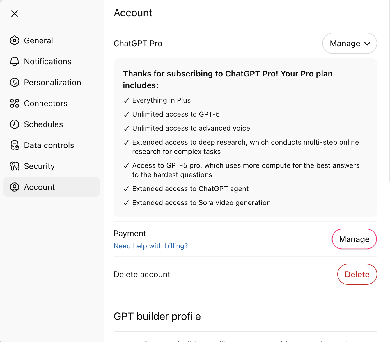 How can I delete or remove my payment method? | OpenAI Help Center