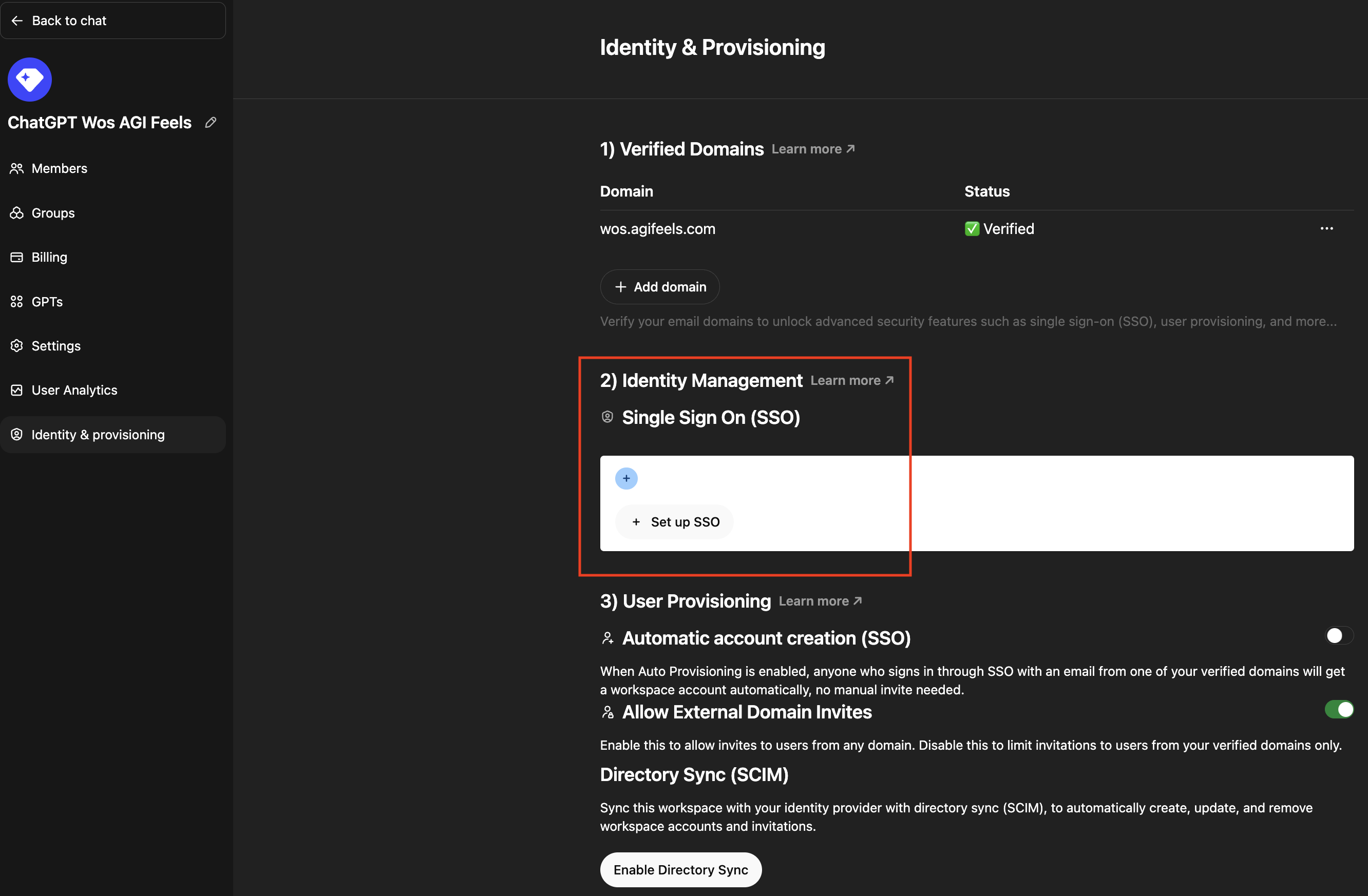 Configuring SSO for ChatGPT | OpenAI Help Center