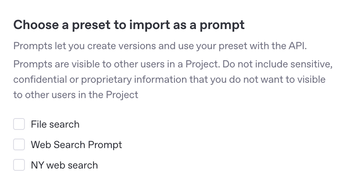 Prompt management in Playground | OpenAI Help Center