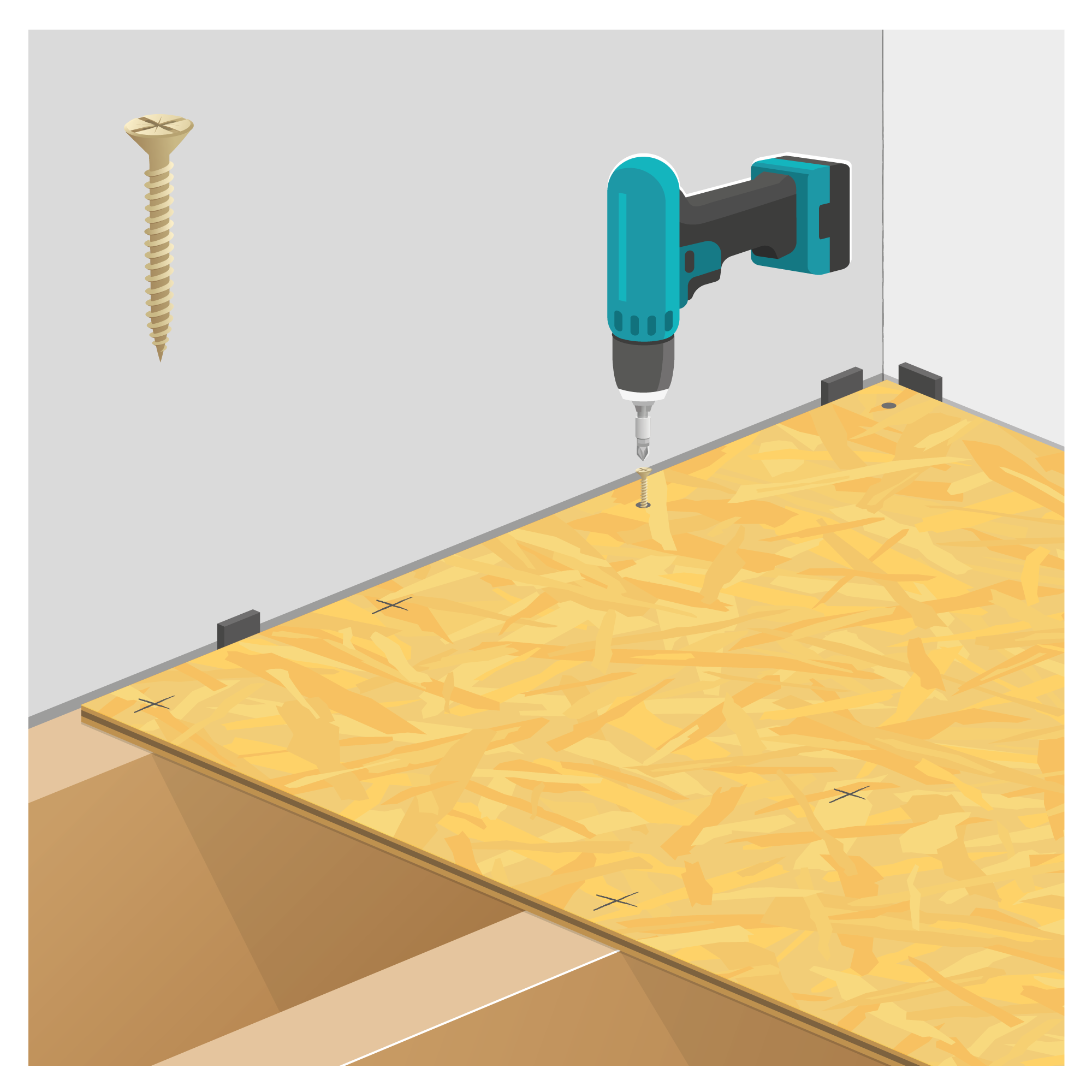 Comment poser un plancher OSB sur lambourdes