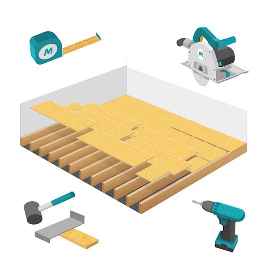 Comment poser un plancher OSB sur lambourdes