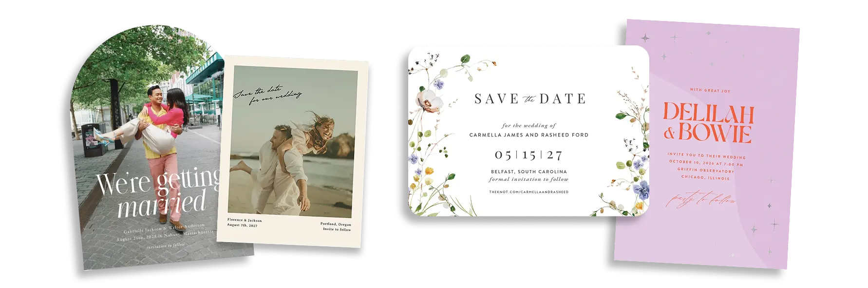 All-in-One Invitations with RSVP Cards | The Knot