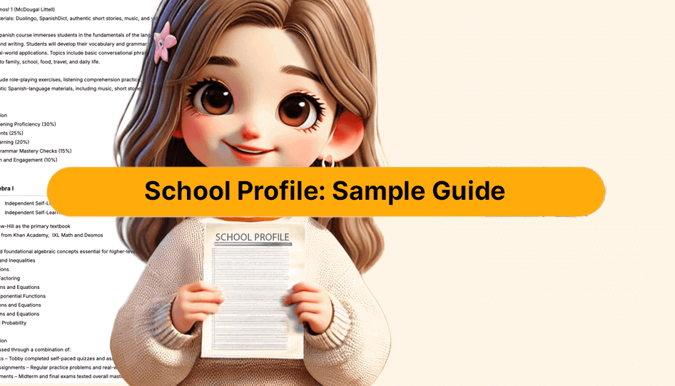 Homeschool School Profile : Sample Guide