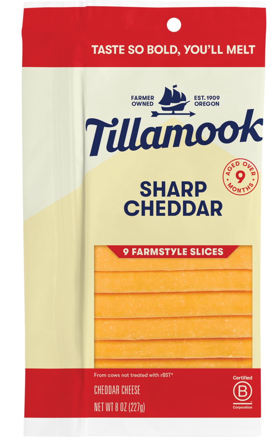 Sharp Cheddar Cheese Slices - Tillamook