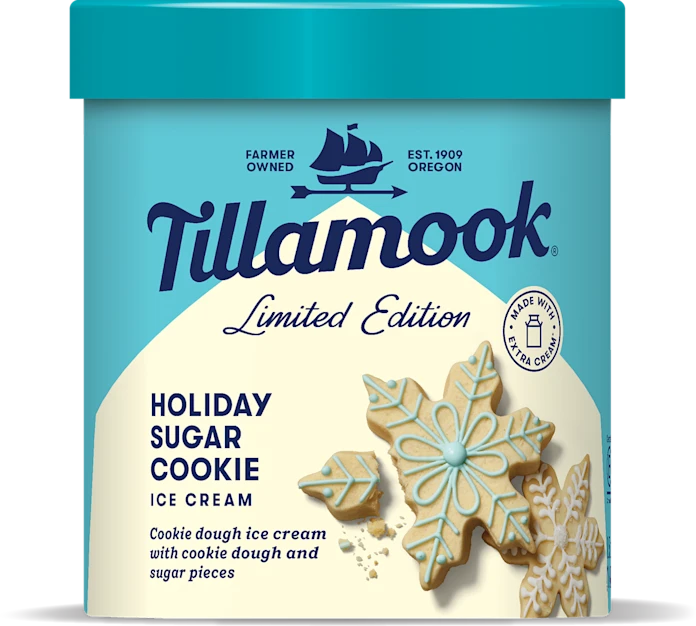 Platanos en tentación topped with Tillamook Holiday Sugar Cookie Ice ...
