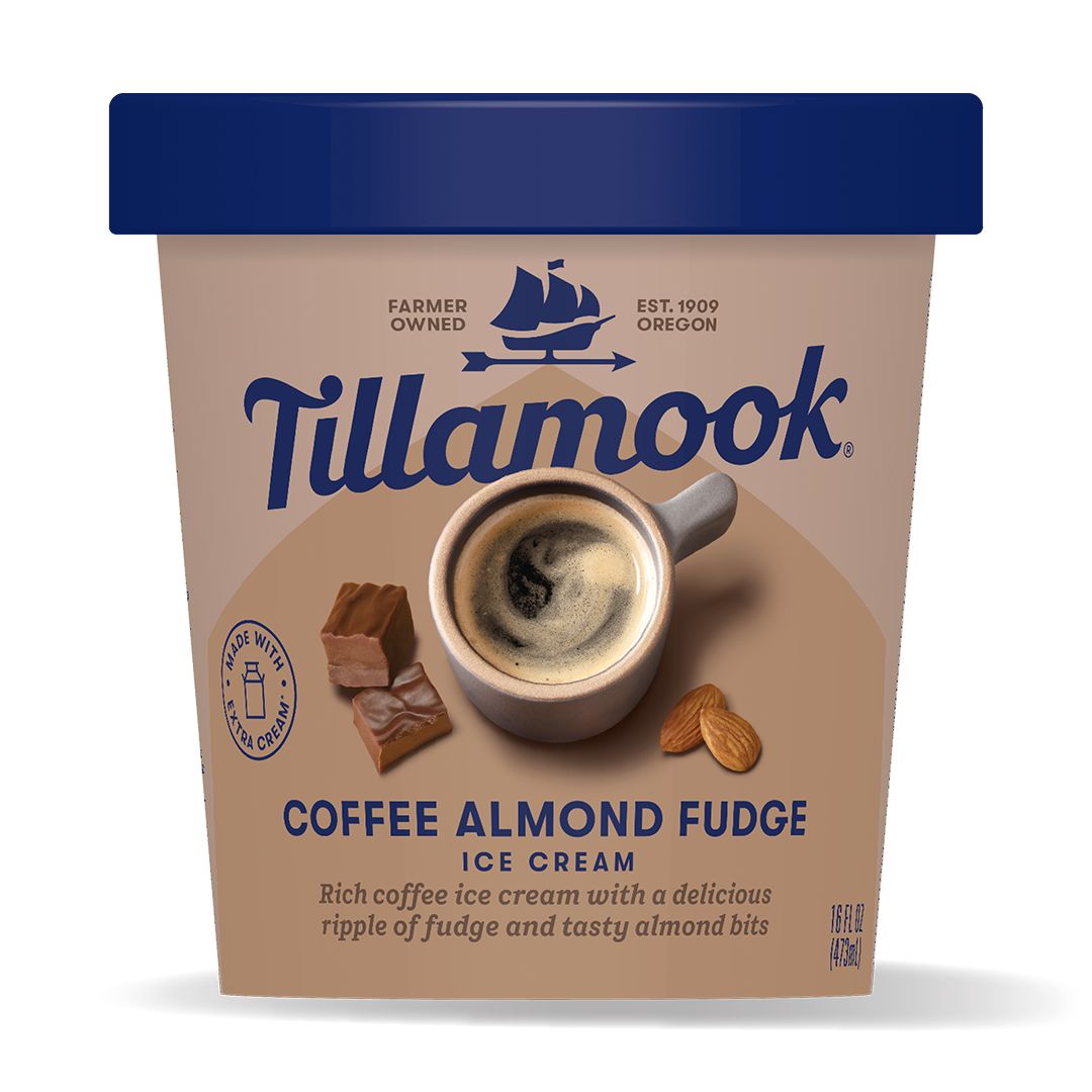 Coffee Almond Fudge Ice Cream Pint - Tillamook