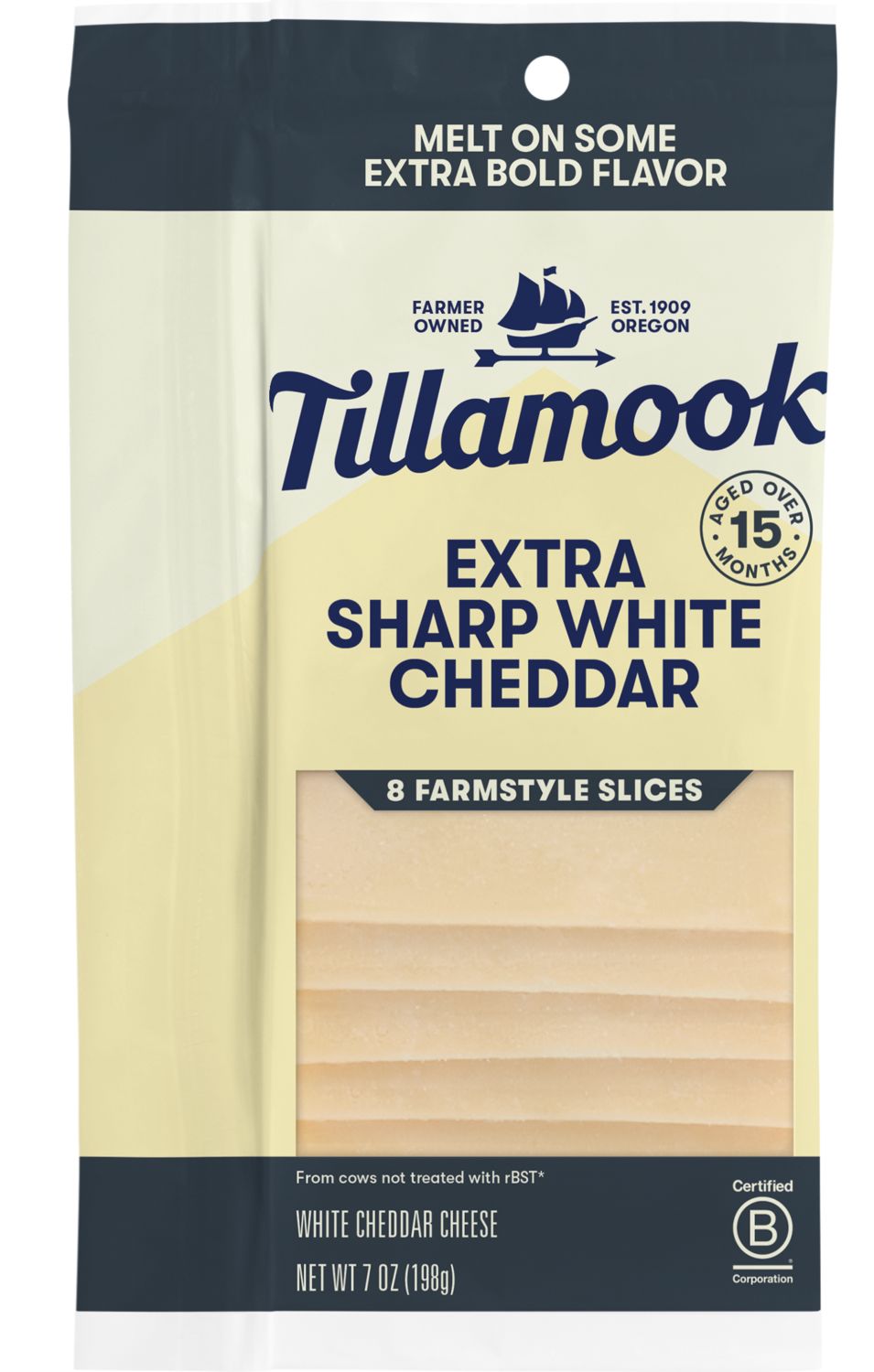 Extra Sharp White Cheddar Cheese Slices - Tillamook