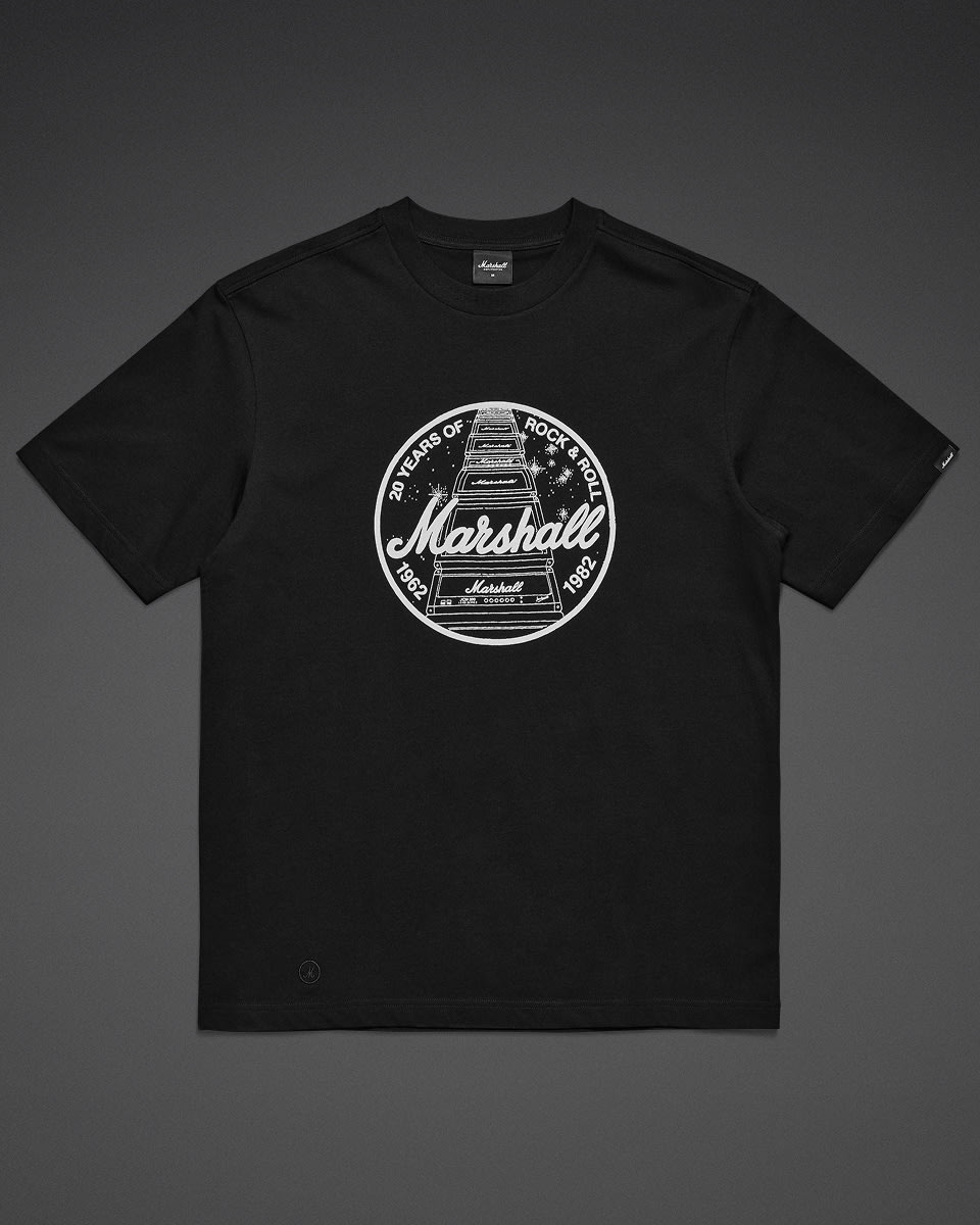 Classic organic cotton t-shirt with ‘20 Years’ Marshall print ...