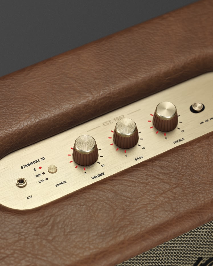 Stanmore III Brown-Enceinte Bluetooth domestique | Marshall.com