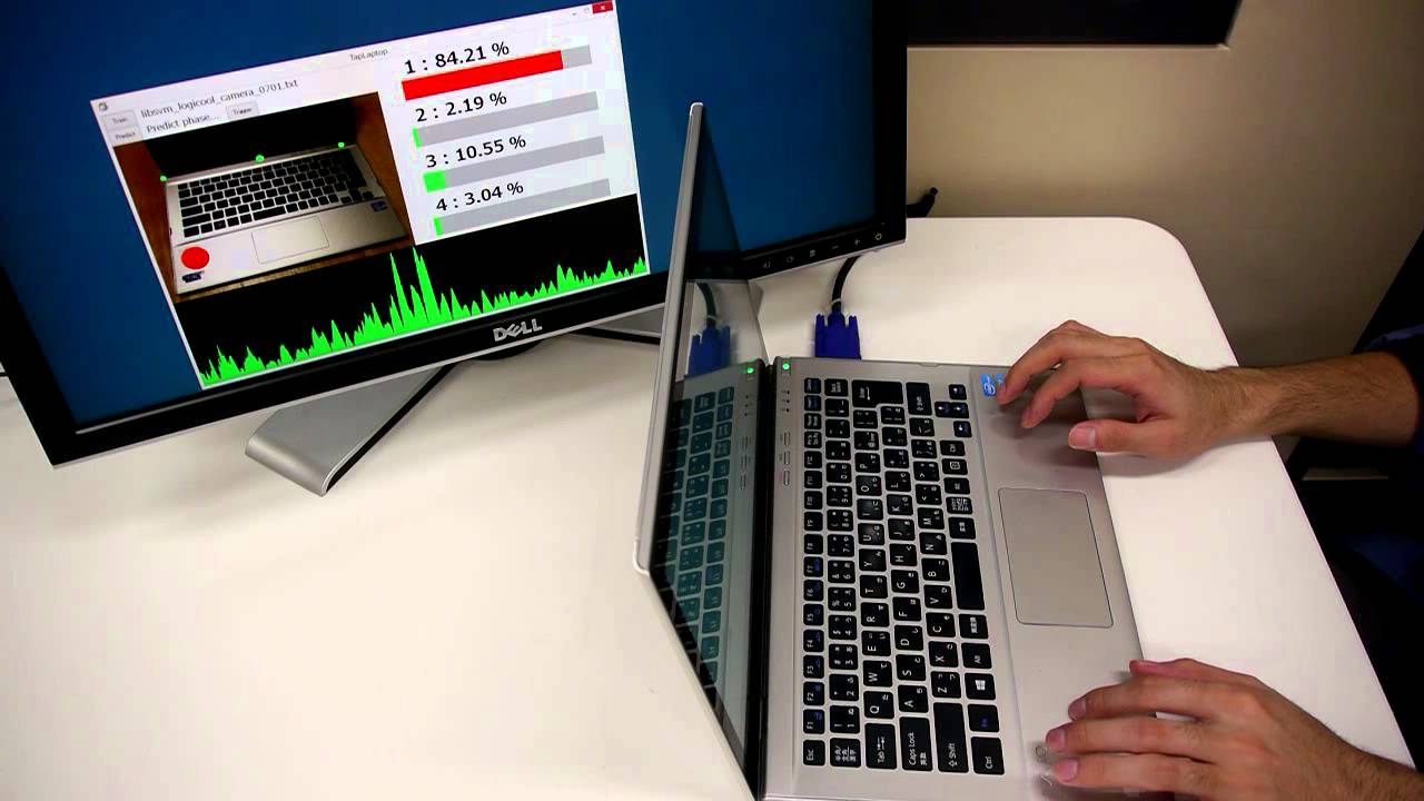 TapLaptop: Expansion of the Operating Area of a Laptop by Detection ...